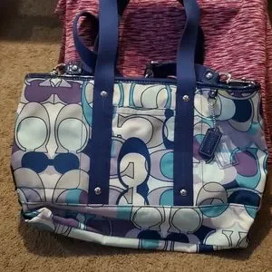 Coach | Bags | Multi Blue Authentic Coach Bag | Poshmark